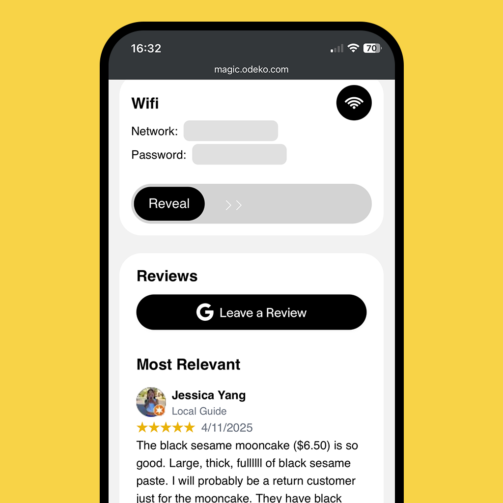Google Review Sign - ODEKO